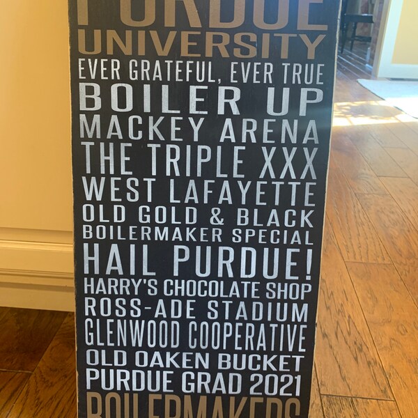 Purdue University Boilermakers Distressed Wood Sign--great Father's Day ...