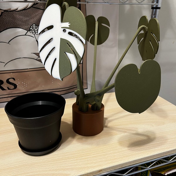 Monstera Plant/coasters |albo Colors | 3D Printed Plant With Magnetic ...