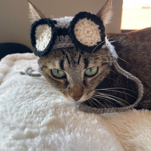 Aviator Hat Pattern, PDF Pattern, Oona Patterns, Hats for Cats, Cat Hat ...