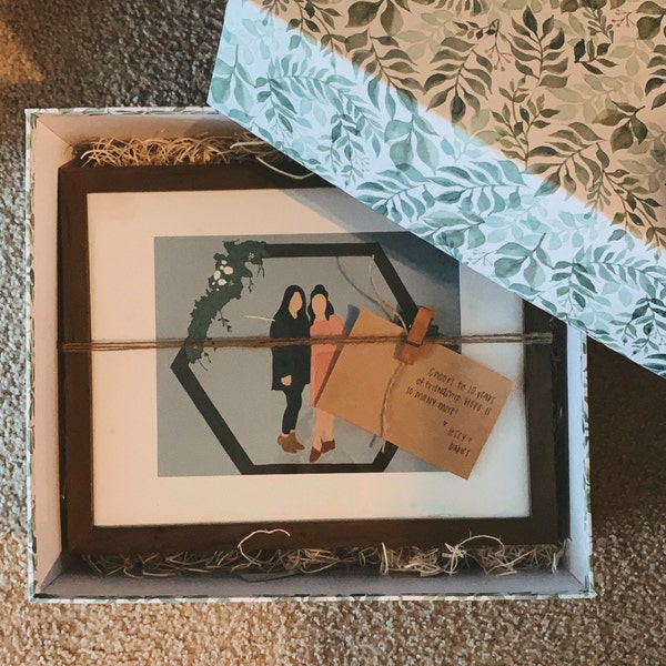 Two People Custom Portrait From Photo Digital Download - Etsy