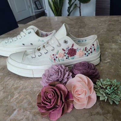 Custom Embroidered Converse High Tops/ Custom Converse Chuck Taylor ...