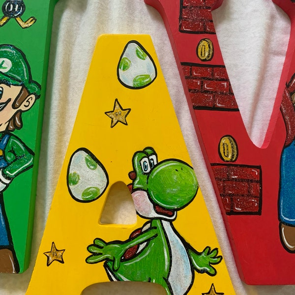 Hand Painted Video Game Letters (PER LETTER) - Etsy