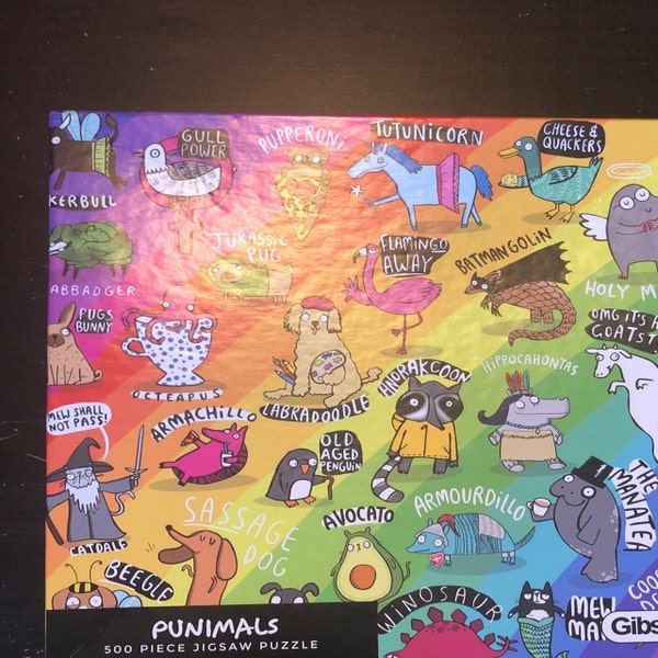 Punimals Animal Jigsaw Rainbow Jigsaw Pun Jigsaw Funny Jigsaw Katie ...