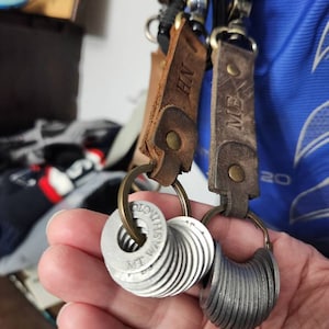 Travel and Sobriety Tokens Leather Keychain Lanyard, Travel Lover Gift ...