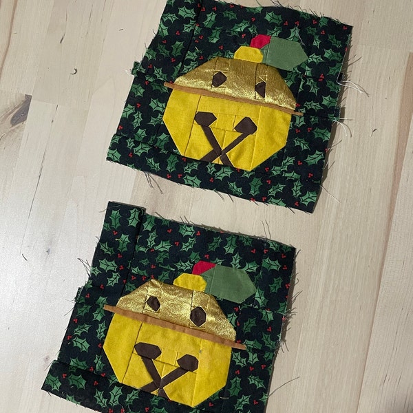 Jingle Bell Silver Bells Christmas Quilt Block Pattern PDF - Includes ...