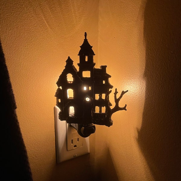 Haunted Mansion Nightlight, Hand Painted Resin Sculpture | Victorian ...