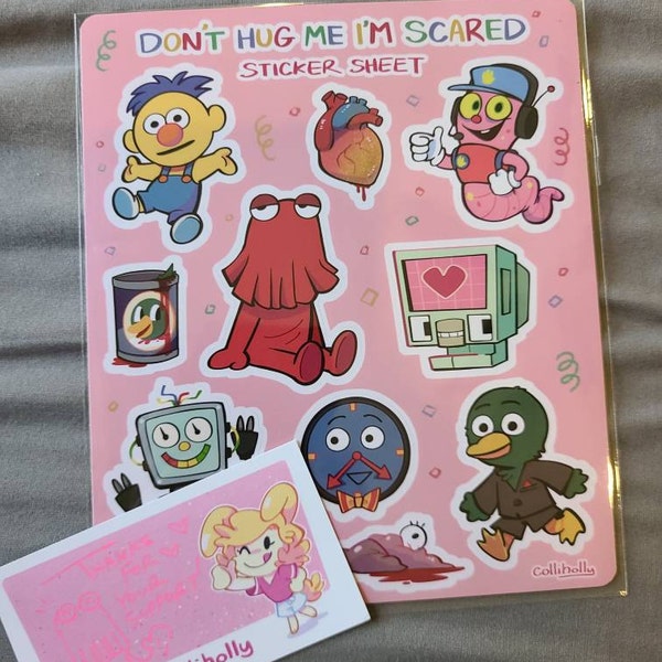 Don’t Hug Me I’m Scared DHMIS Die Cut Vinyl Sticker Sheet - 6.5" X 5.5 ...