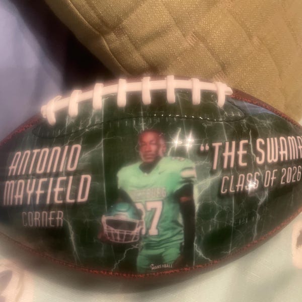 Custom Photo Football | Playmaker Design | Great for Senior Night ...