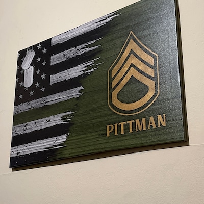 Custom Name Army Insignia Rank US Poster,personalized US Military ...