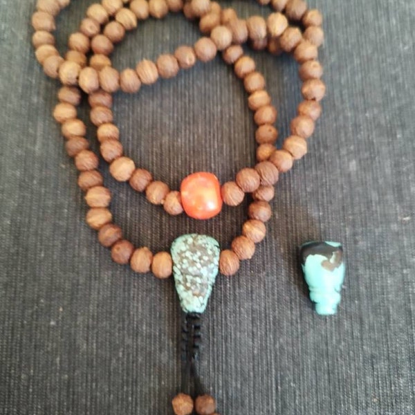 Tibetan Mala 108 Coconut Bodhi Mala Old, Kapala Mala Prayer Beads ...