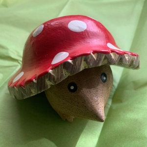 Handmade Wooden Gonks Gnome Carved Fairy Garden Natural Wood - Etsy