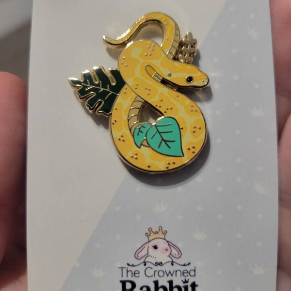 Yellow Corn Snake Enamel Pin, Yellow Snake, Snake Pin, Yellow Snake ...