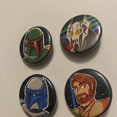 Star Wars the Clone Wars Assorted Small Pinback Buttons - Etsy