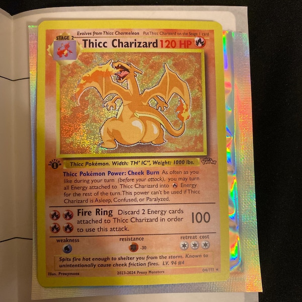 Custom-made Thicc Pikachu Card - Etsy