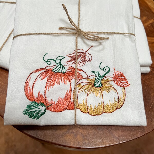 Fall Pumpkins Machine Embroidery Design 5 SIZES, Thanksgiving Pumpkins ...