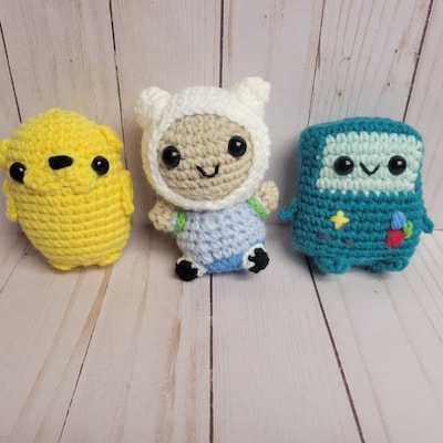 3-in-1 Adventure Time Crochet Pattern Bundle Finn Jake BMO - Etsy