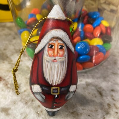 3to 6-1/2 Santa Hand Painted N Hand Turned for Christmas NEW Added 07 ...
