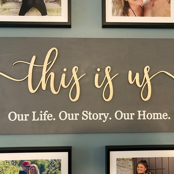 This is Us Sign Custom Wood Sign Rustic Home Decor Our First Home Our ...