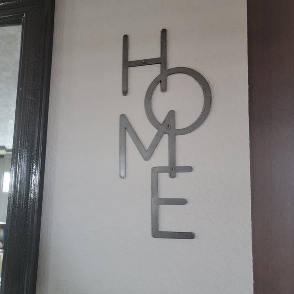 Vertical Home Sign | Metal Home Sign | Entryway Wall Decor | New Home ...