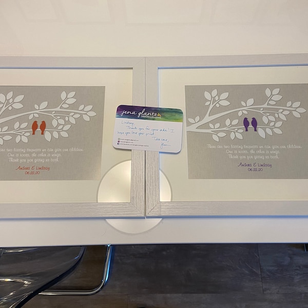 There Are Two Lasting Bequests/ Wedding Gift for Parents/ Linen ...