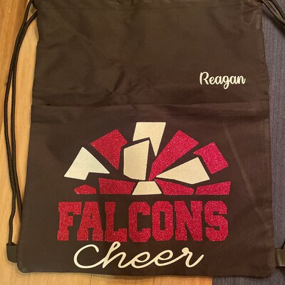 Black Custom Drawstring Bag Personalized in Your Choice of Colors, Team ...