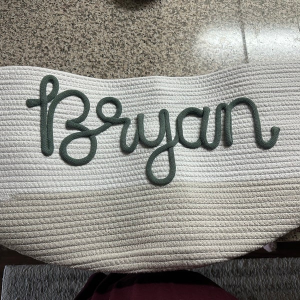 Name Sign, Knitted Wire Word, Baby Shower Gift, Playroom Wall Art ...
