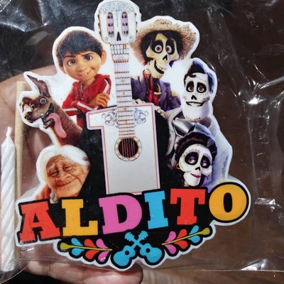 Disney COCO Cake Candle, Personalized Birthday Candle, Cake Topper ...