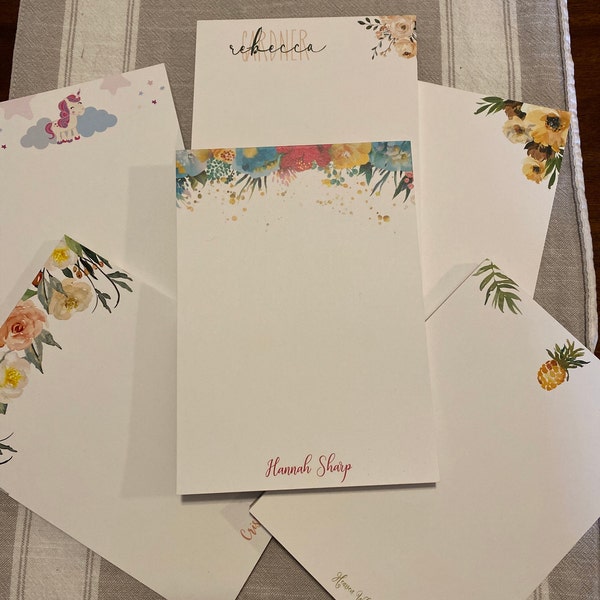 Personalized Notepad, Custom Notepad, Personalized Stationery, Writing ...