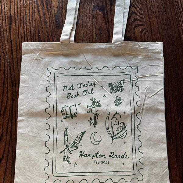 Personalized Book Club Tote Bag Custom Book Lover Gift Reading Tote for ...