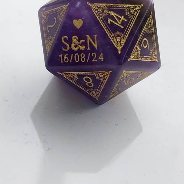 Custom Wedding Dice | Custom Dice D20 | Dungeons & Dragons | DND Dice ...