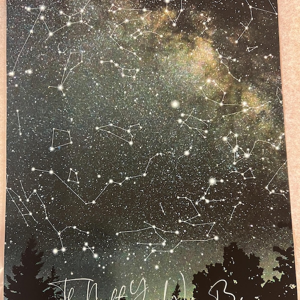Christmas Gift Star Map, Custom Star Map, Constellation Gift, Night Sky ...