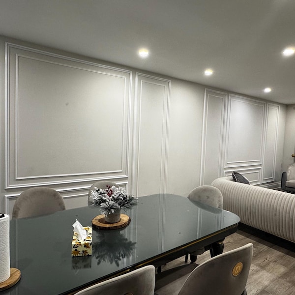 Wall Molding, Wall Trim Design Wall Molding Kit Decorative Panels Pre-cut - Etsy