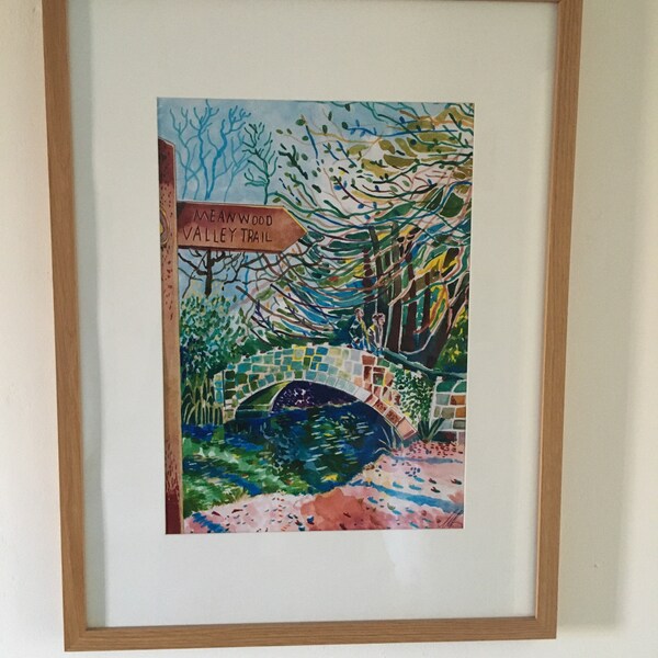 Leeds England, Meanwood Park, Yorkshire, Leeds Art Print, Leeds Poster ...