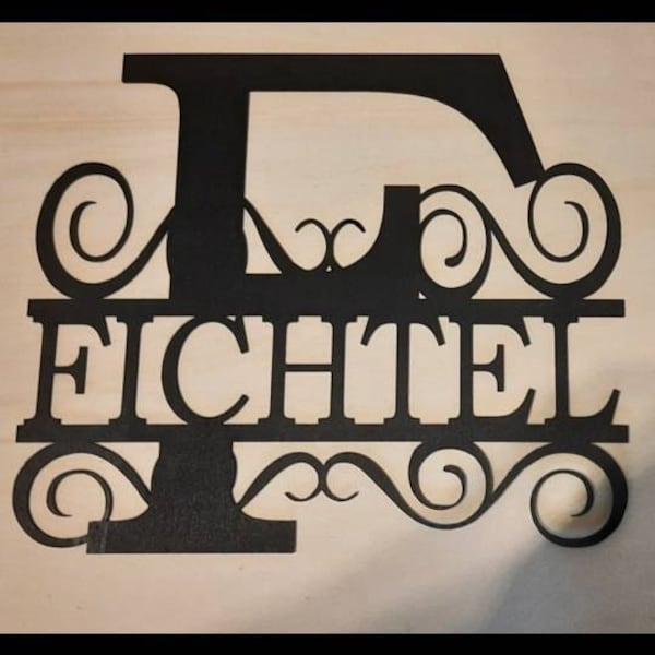 Split Monogram Alphabet, Split Letters A-Z, SVG DXF AI Lightburn ...