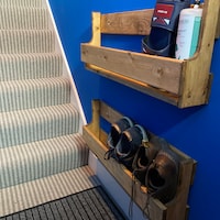 A Set of 2 Upcycled Medium Reclaimed Wooden Shoe Racks Rustic Vintage ...