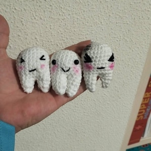 Amigurumi Molar Crochet ENGLISH PATTERN, PDF, Tooth Amigurumi Pattern ...