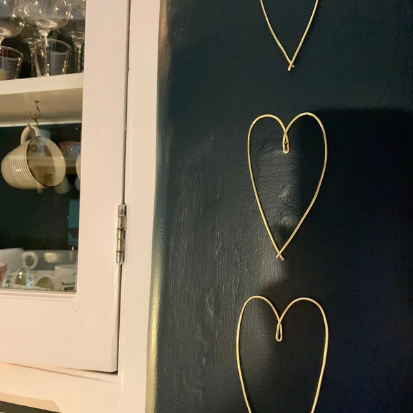 Trio of Wire Hearts, Wire Heart Decoration - Etsy