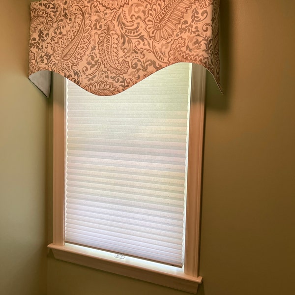 Paisley Valance Ecru Scalloped Valance Lined Window Valance Decorative ...