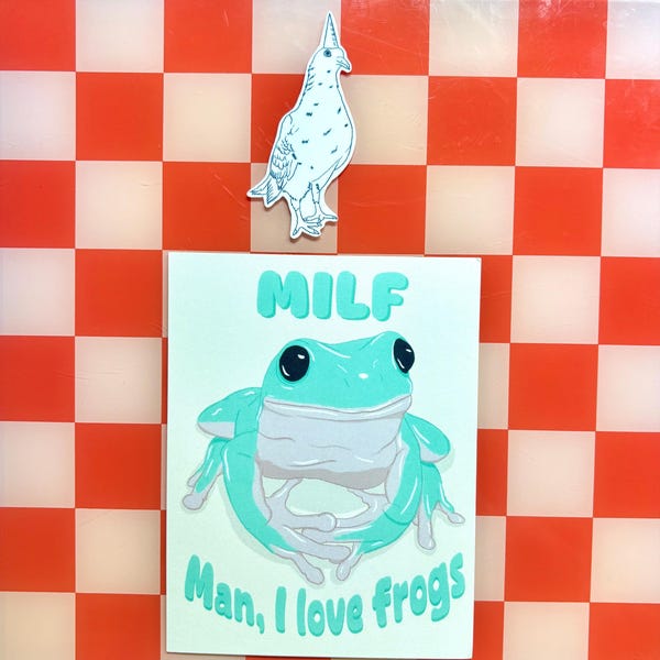 Frog Sticker "committing Tomfoolery" | Glossy | Cute & Silly | Water ...