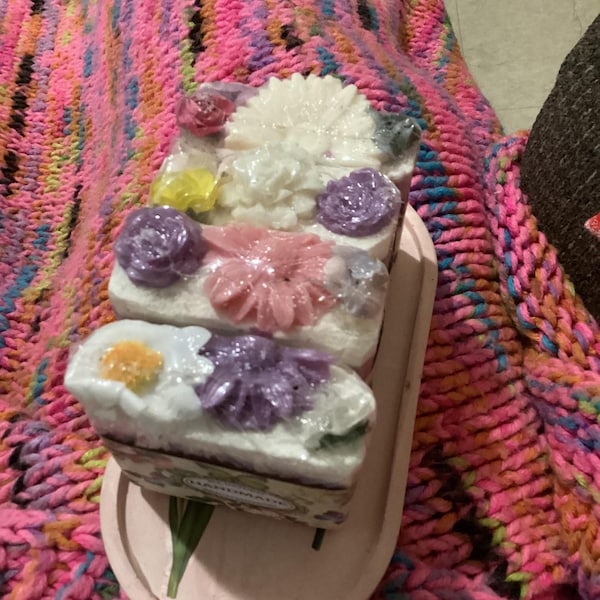 Wildflower Soap Handmade Natural Bars, Floral Scent, 4.5-5 Oz - Etsy