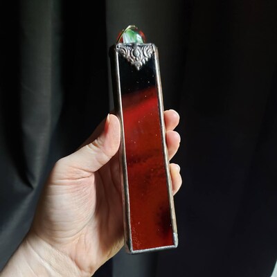 Butch Stained Glass Black and White Cat - Etsy