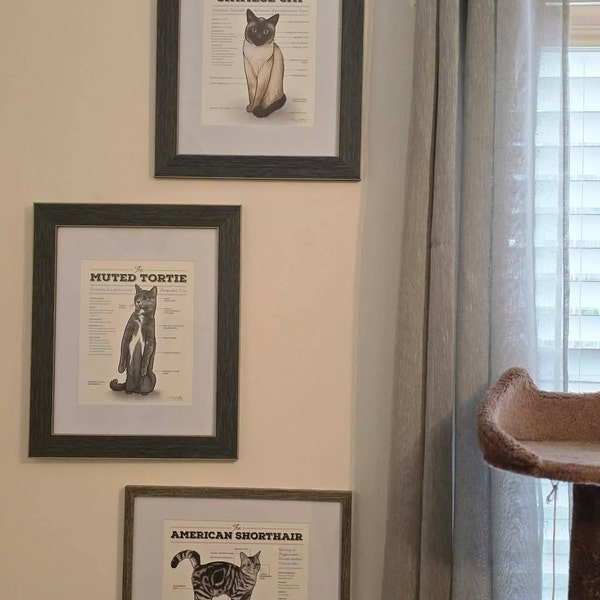 Black Cat Art, Cute Cat Chart Infographic Poster, Cat Lover, Gifts for ...