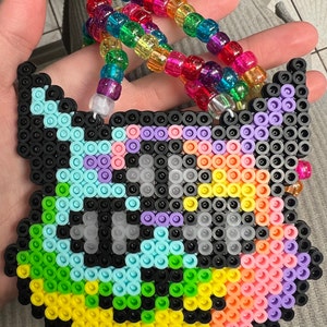 Custom DJ Bears Level up Raver Kandi Perler Necklace Bracelet Matching ...