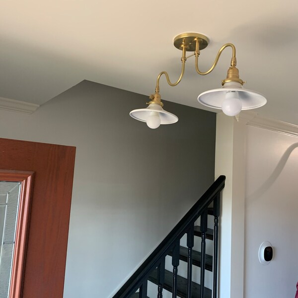 Task Wall Sconce - Brass Adjustable Swivel Wall Mount Spotlight Lamp ...