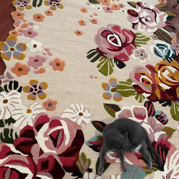 Hand Tufted Blake Rug Cream Peach Beige Multicolored 100% New Zealand ...