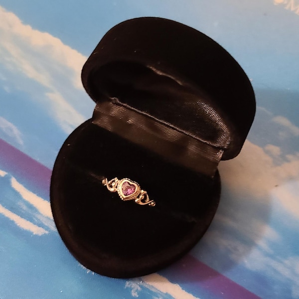 Children's 14K Gold-plated Baby Ring, Toe or Pinky Ring With Clear CZ ...