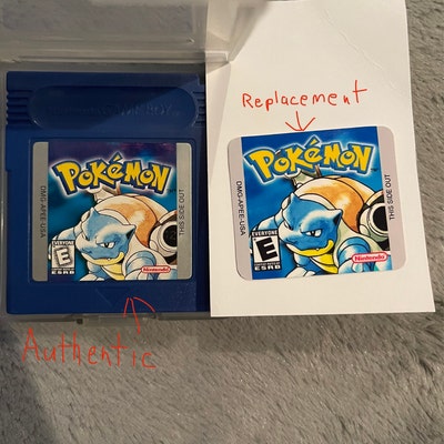 Pokemon Blue Gameboy Replacement Label Gloss or Holo - Etsy