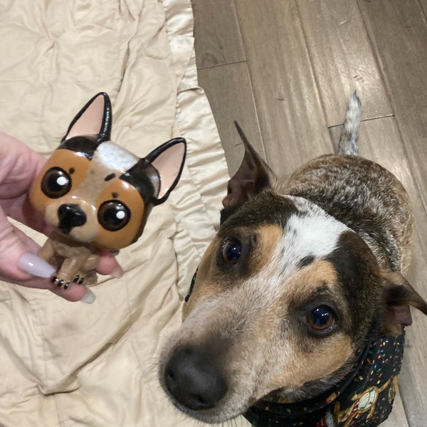 Custom Australian Cattle Dog Figurine, Heeler Art, Queensland Heeler ...