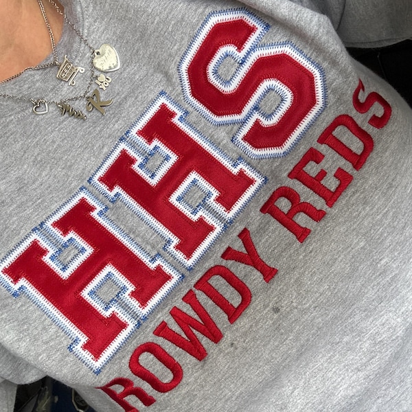 Custom Embroidery Applique Letter, Varsity Team School Spirit Shirt ...
