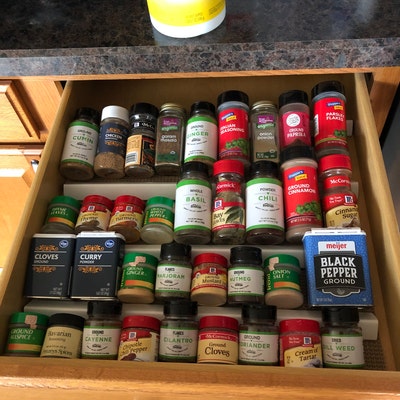 Customizable Spice Rack Drawer Organizer, Horizontal, Spice Storage ...